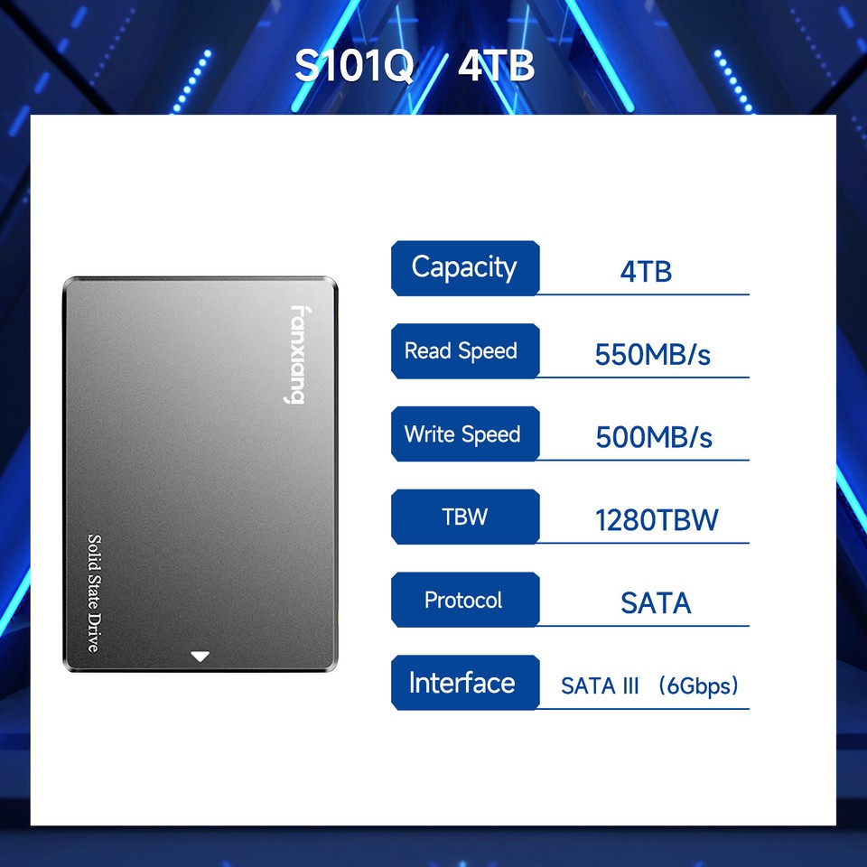 Fanxiang 1TB SSD 2.5''SATA III 4TB 2T 512G Internal Solid State Drive ...