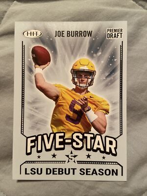 Joe Burrow Sage Hit Premier Draft 2020 RC Rookie Five Star LSU Debut ...