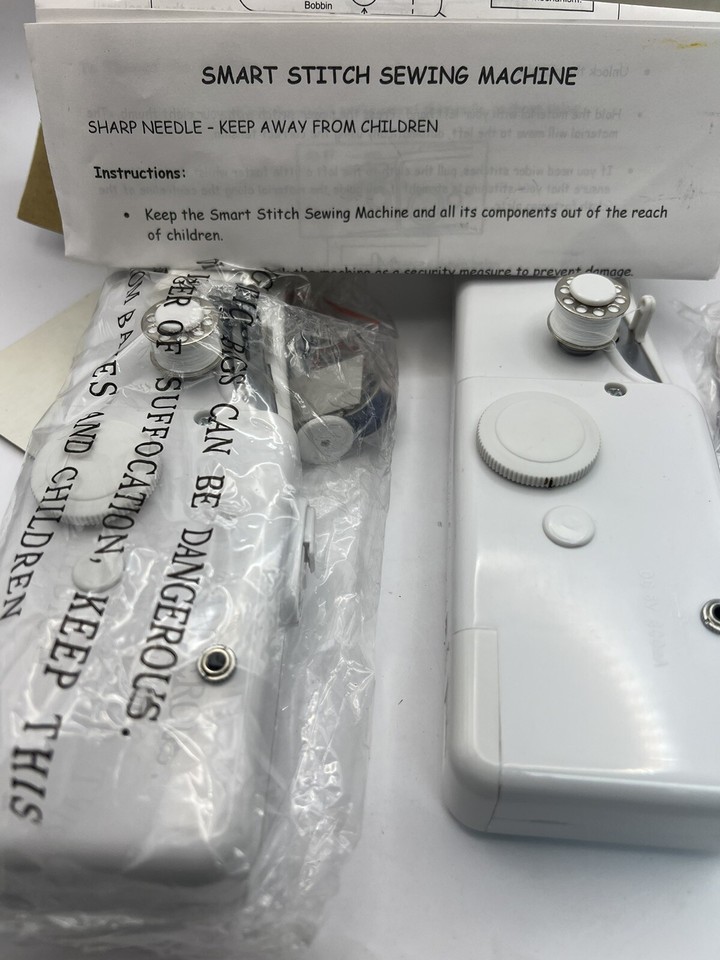 2 Mini Portable Smart Stitch battery Hand-held Sewing Machine Home ...