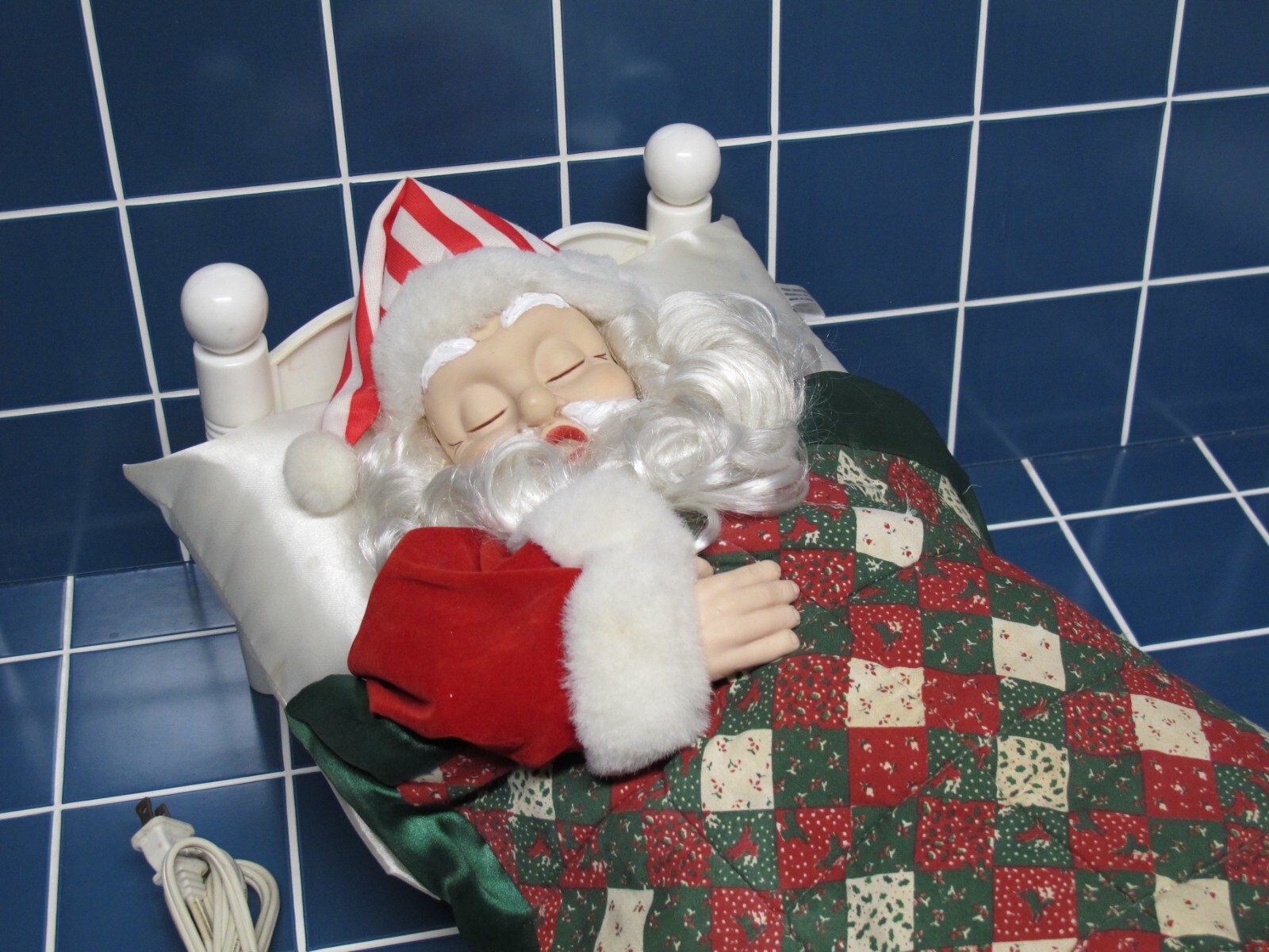 Sleeping Santa Claus 1992 Vintage Telco MOTIONETTES Large Animated | eBay
