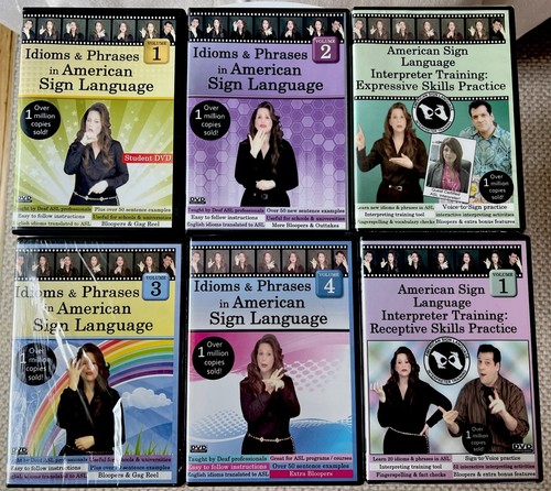 American Sign Language DVD Lot of 6 (5New,Sealed, 1 Used) Read ...