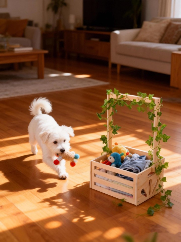 Wooden Baby Shower Crate Closet-Baby Shower Basket with Handle Hanger ...
