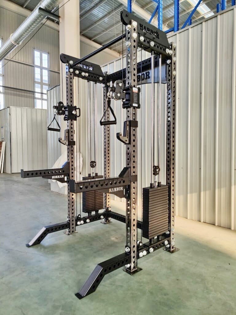 Harbor HH81 Elite Half Rack & Functional Trainer W/ Dual 200lb Weight ...