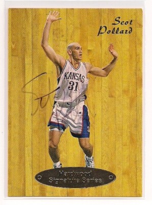 1997 SCOT POLLARD GENUINE ARTICLE #16 ROOKIE AUTO KANSAS JAYHAWKS ...