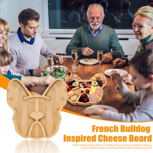 Cheese Board for Entertaining with Bulldog Design Boards Unique Wooden ...
