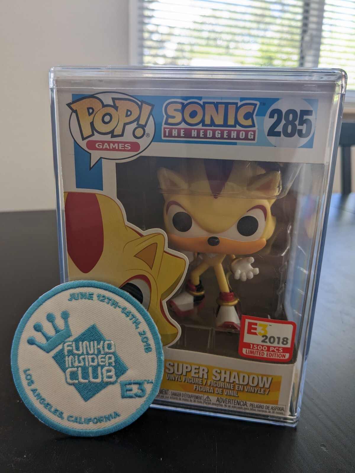 Funko POP! SUPER SHADOW #285 Sonic The Hedgehog E3 2018 WITH PATCH | eBay