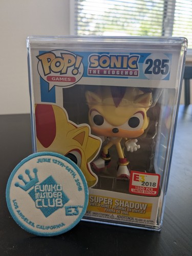 Funko POP! SUPER SHADOW #285 Sonic The Hedgehog E3 2018 WITH PATCH | eBay