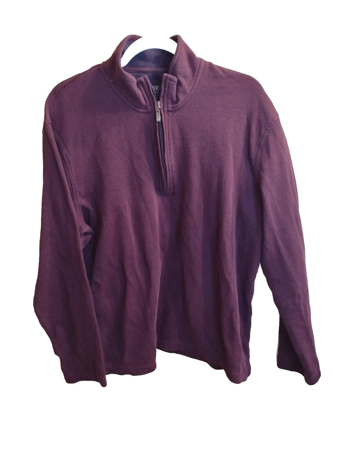 Joseph Abboud Sweater Mens XL Dark Maroon Cotton 1/4 Zip Pull Over *15/ ...