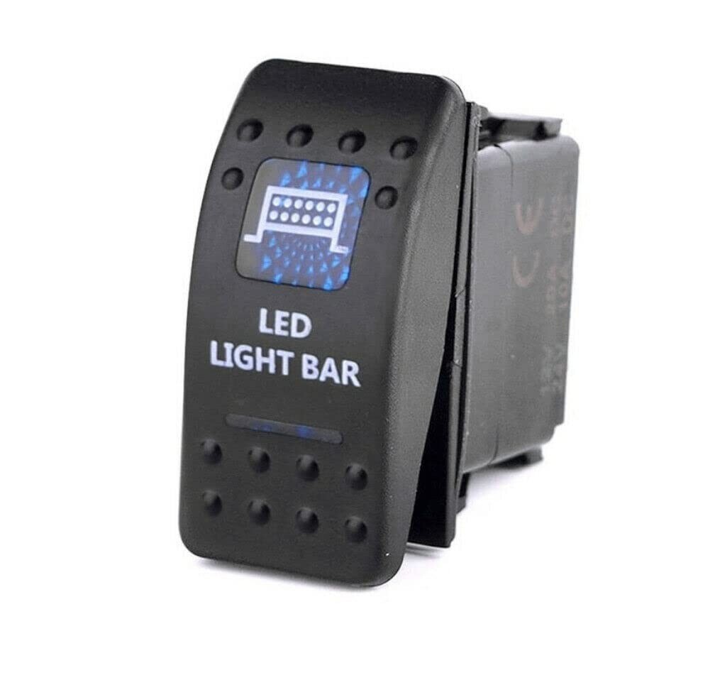 Light Bar Rocker Switch Bulldog Winch Rocker Switch On/Off 5 Pin LED