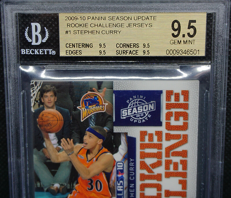 2009 Panini Stephen Curry Rookie Challenge Jersey Patch #1 BGS 9.5 X 4 ...