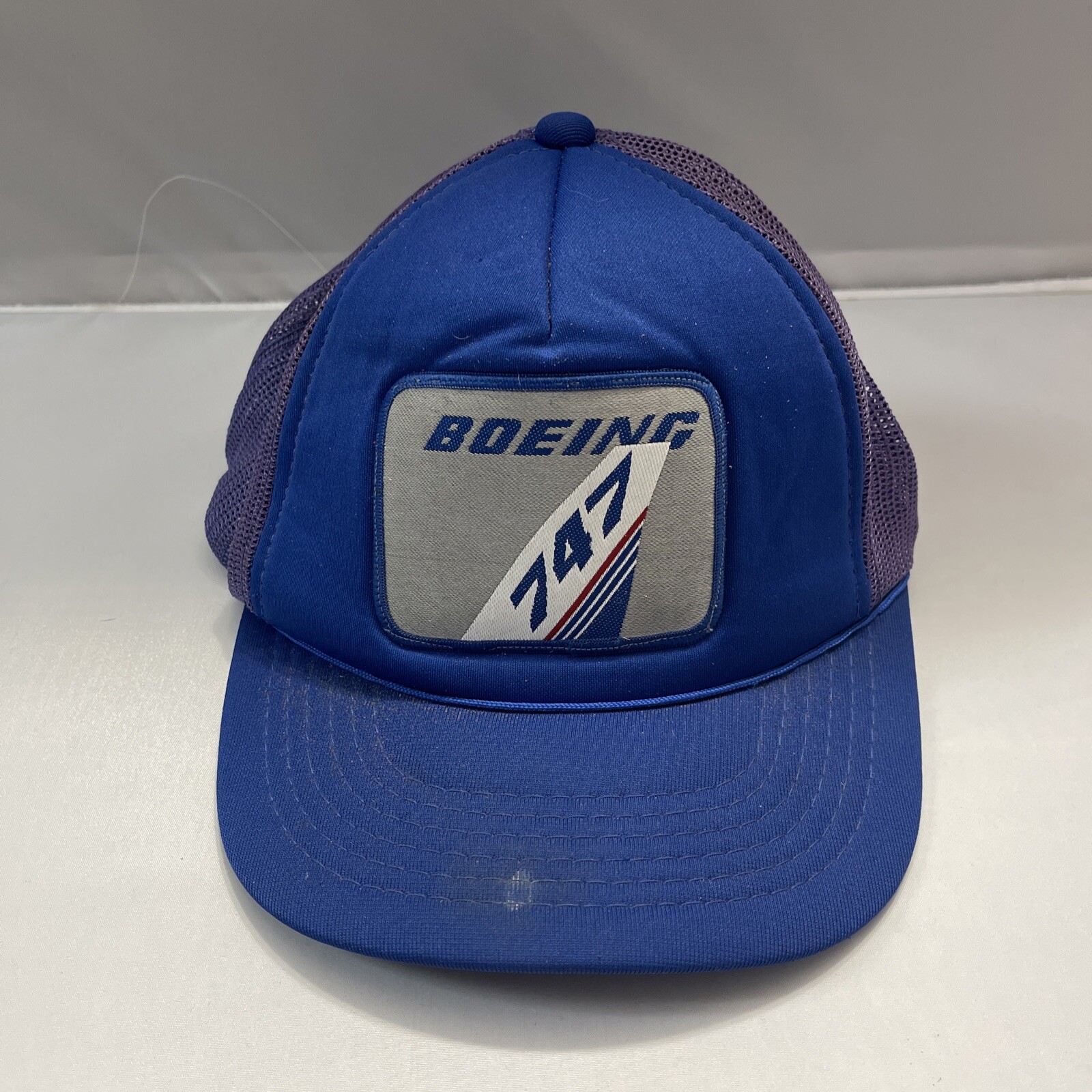 Vintage Boeing 747 Patch Hat Mesh Snapback Trucker Ca… - Gem
