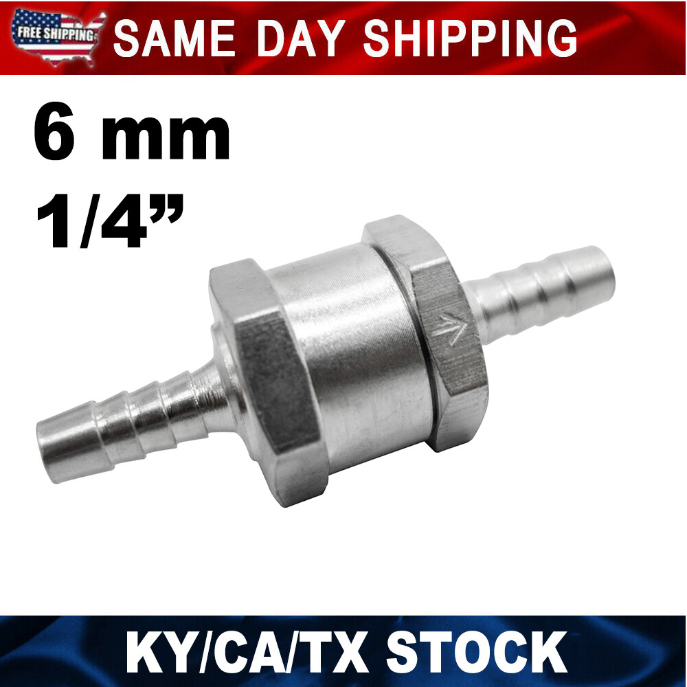 Aluminium Check Valve 6MM 1/4inch One Way Non-Return Air Fuel Line ...
