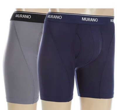 Murano Mens Multicolor 2-Pack Comfort Stretch Boxer Briefs Size SM (28 ...