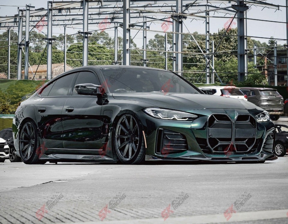 Fits BMW i4 M50 G26 M-sport 2022-2025 Front Rear Bumper Lip Dry Carbon ...