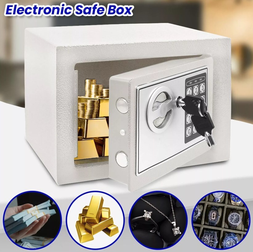 4.6L 2 in 1 safe digital steel safe electronic high security home ...