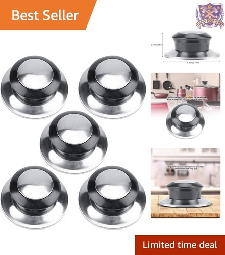 5Pcs Metal Pan Lid Knobs Ergonomic Heat Resistant Replacement Handle Kitchen | eBay