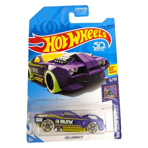 Hot Wheels 2018 Hollowback HW Glow Wheels 50th Anniversary 6/10 Glow in ...