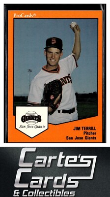 Jim Terrill 1989 ProCards Minor League Team Sets #449 San Jose Giants ...