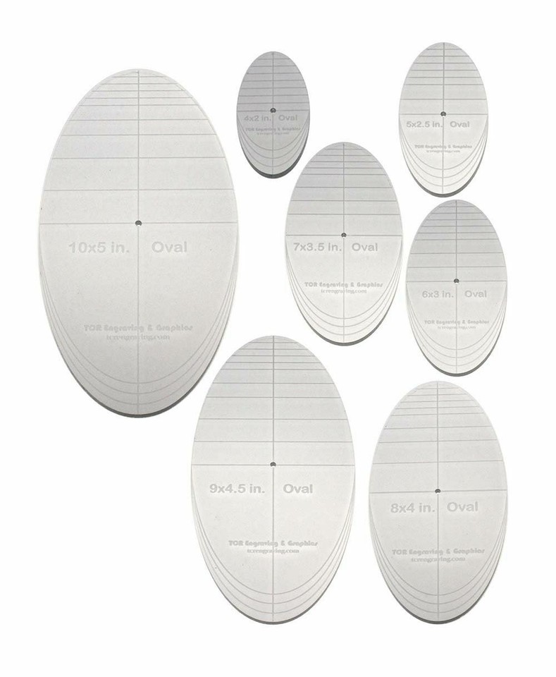 Oval Quilt Templates 7 Piece Set. 4"-10" - Multi Purpose 1/4" | eBay