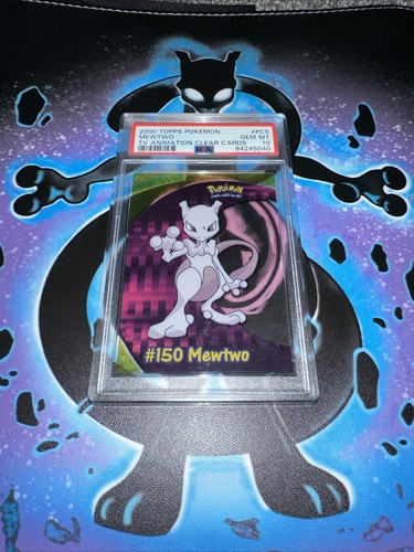 2000 Topps Pokemon #PC5 Mewtwo TV Animation Clear Card PSA 10 ***GEM ...
