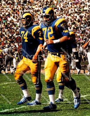 EL199 Merlin - Phil Olsen LA Rams Football 8x10 11x14 16x20 Colorized ...