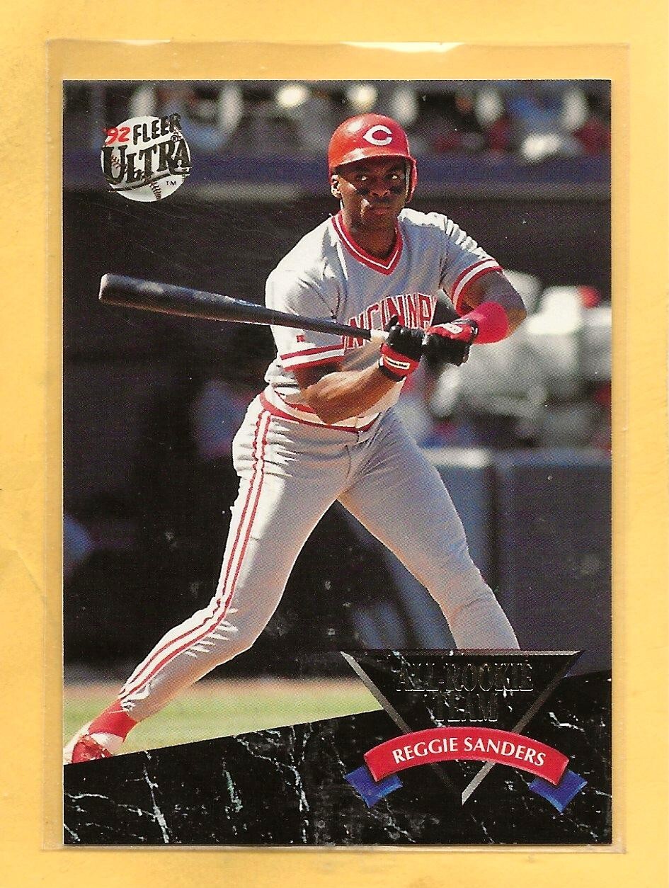 REGGIE SANDERS - 1992 Fleer Ultra "All-Rookie Team"- #8 - Reds - Comb ...