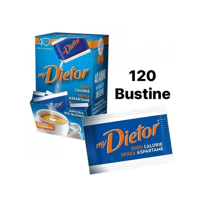 Dietor dolcificante per caffè, Zero Calorie Offerta 120 PEZZI | eBay