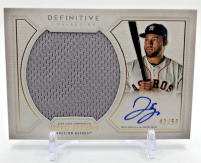 2019 Topps Definitive Collection George Springer Autograph GU Jersey ...