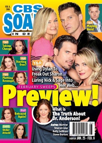 CBS Soaps In Depth Magazine Feb. 8 2016 Sharon Case Steve Burton Joshua ...