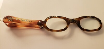 Vintage 1950's Lorgnette Folding Reading Opera Glasses with Rhinestones ...