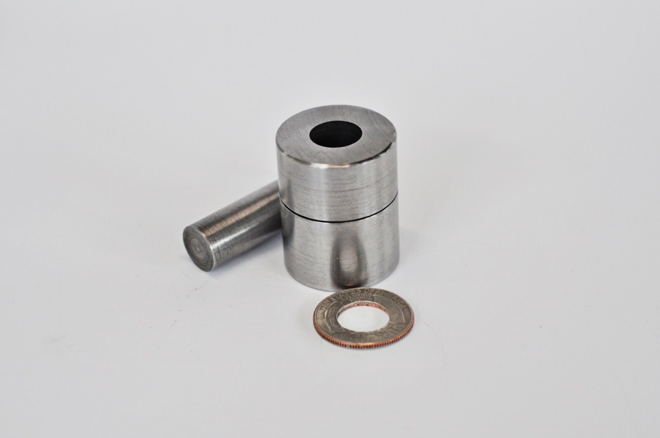 1/2" Coin Ring Tools for Quarter Dollar CENTER PUNCH Hole in coin tool ...