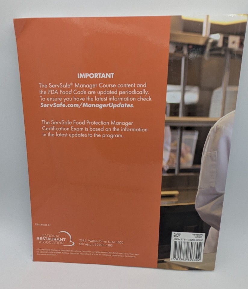 ServSafe Manager Book 7th Ed. National Restaurant Association - NO CODE ...