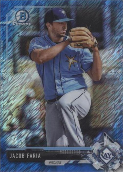 2017 Bowman Chrome - Prospects Jacob Faria #BCP209 Blue Shimmer ...