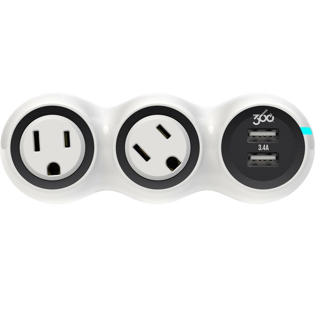 360 Electrical Revolve 2.4 Surge Protector 4 Rotating Outlets & Power ...