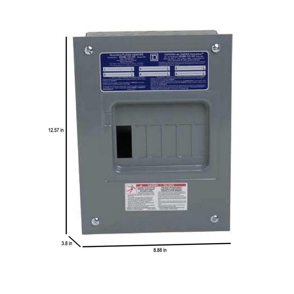 Square D Main Lug Load Center Indoor Flush Mount 100 Amp 6-Space 12 ...