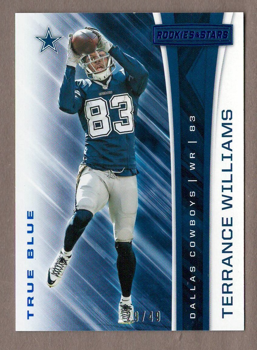 TERRANCE WILLIAMS 2017 Rookies and Stars TRUE BLUE Parallel Card #29/49 ...