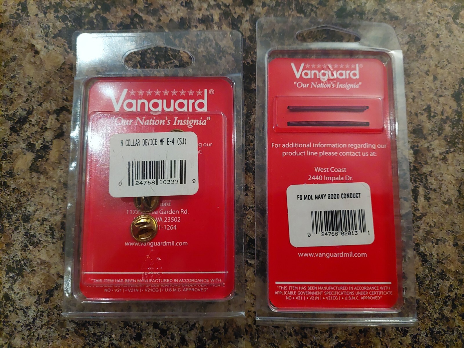 Lot Of US Military Navy Air Force Pins and Medal New In Box Vanguard ...