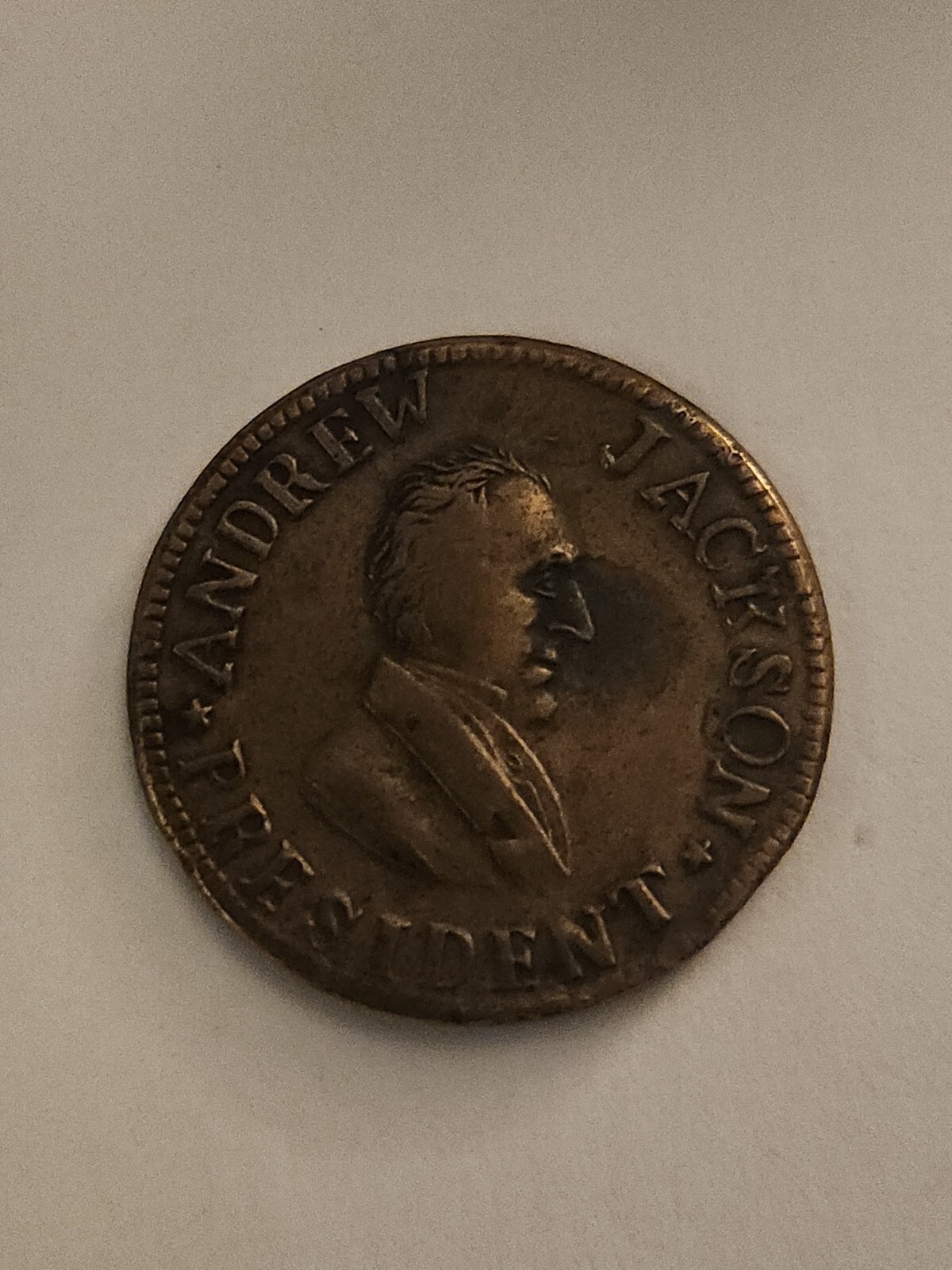 Andrew Jackson 1834 election democratic campaign token coin original ...