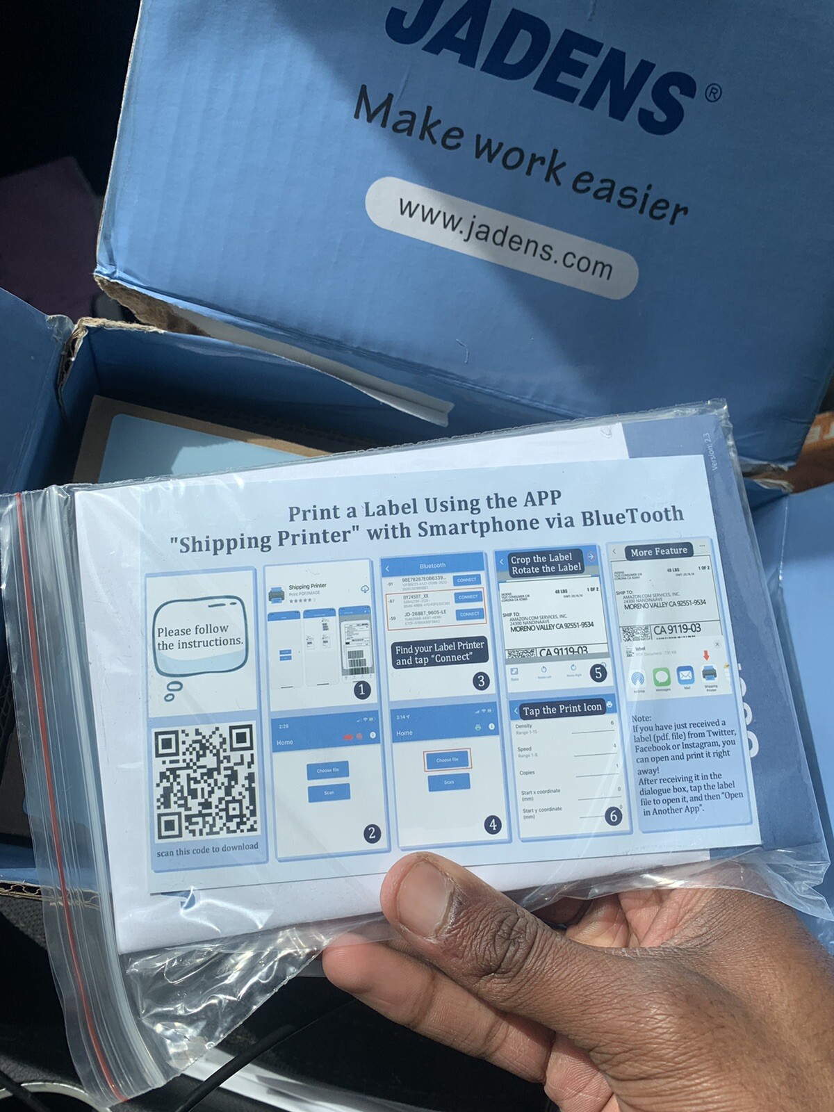 Jadens Printer For Shipping (Comes With Labels) New! | eBay