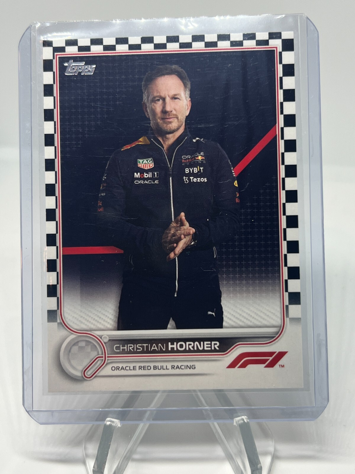 2022 Formula 1 Racing Base Checker Flag Crew Team #100 Christian Horner ...