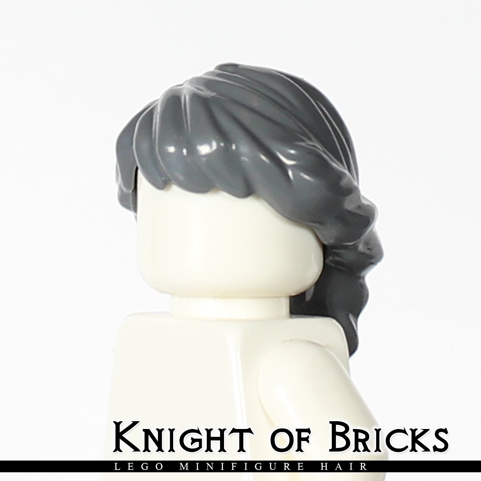 LEGO Minifigure Hair DARK GRAY 88286 Female Girl Ponytail Long Braided ...