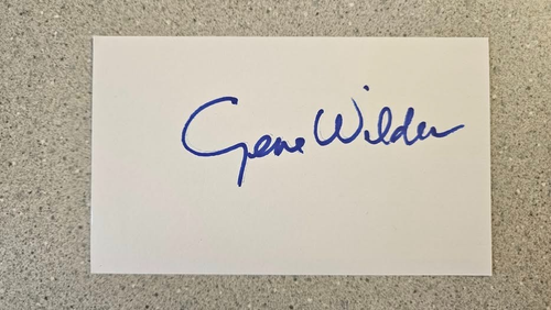 GENE WILDER SIGNED 3x5 INDEX CARD AUTOGRAPH | eBay