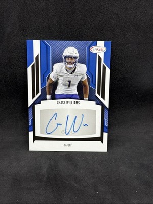 2024 Chase Williams Rookie Card Auto - SAGE Blue #A-CW2 Cleveland ...