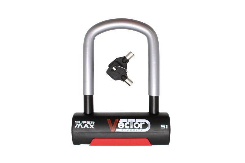 VECTOR LUCCHETTO AD ARCO SUPERMAX S1 U-LOCK Ø16 88x120mm MOTO SCOOTER ...
