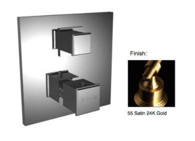 Santec 7097MC Barosa Volume Control With Diverter Trim In Satin 24K ...
