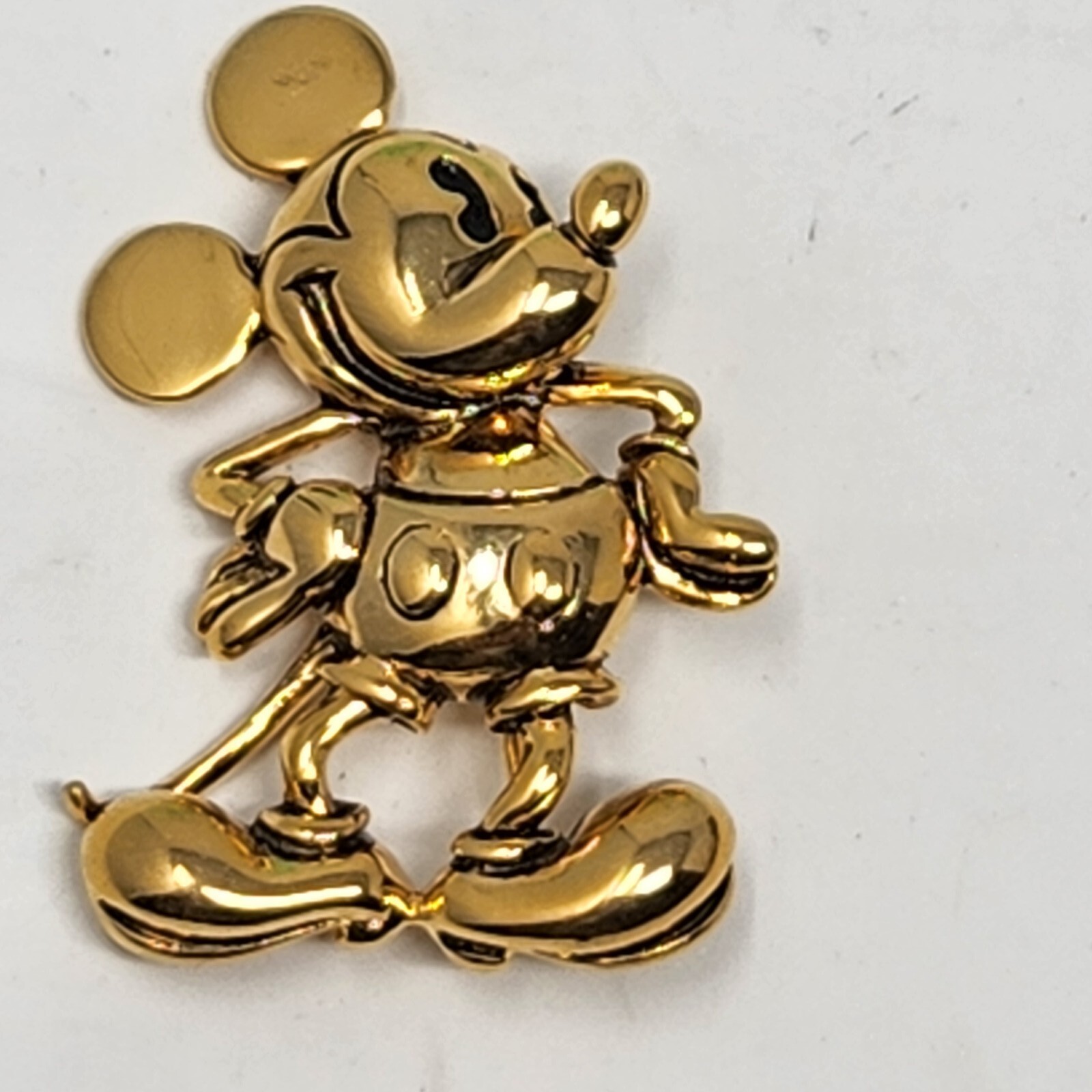 Vintage Signed NAPIER Disney Mickey Mouse Gold Tone F… - Gem