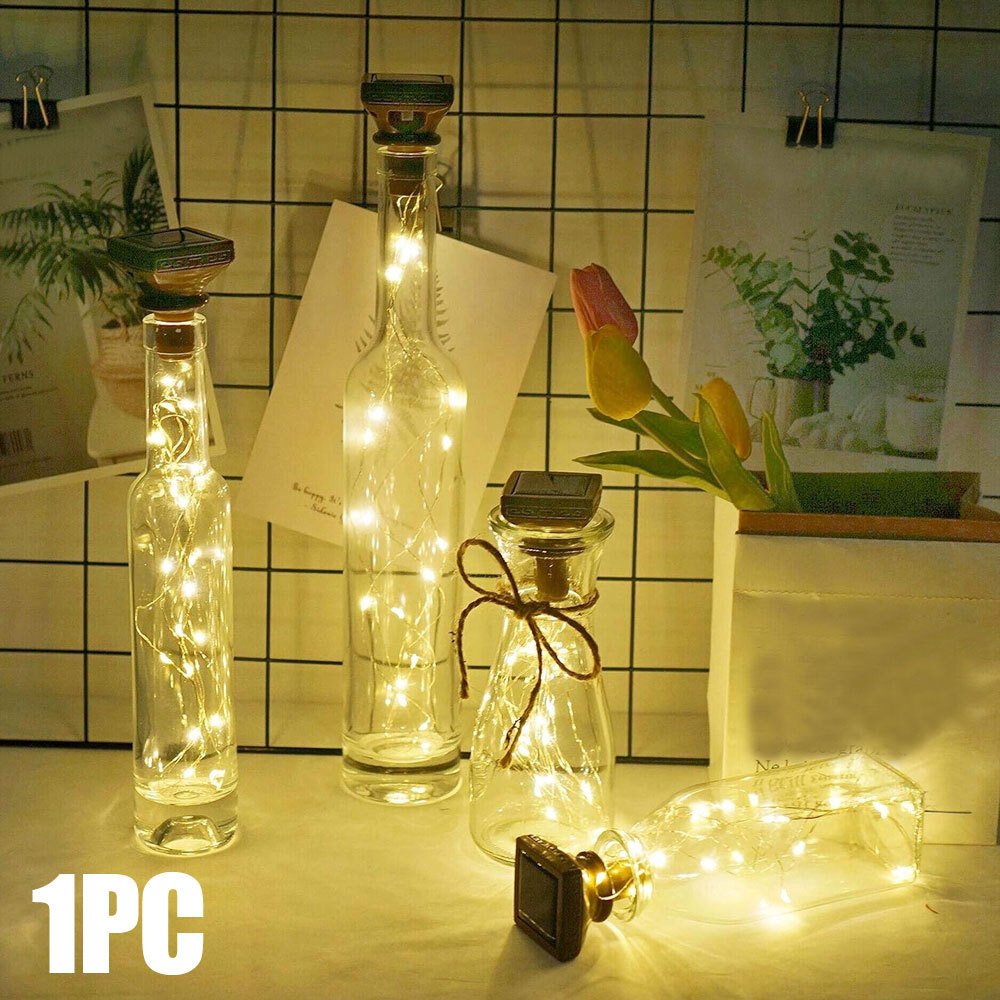 Solar Outdoor Lights Bottle Cork Bottle Light Solar Powered 10 LED