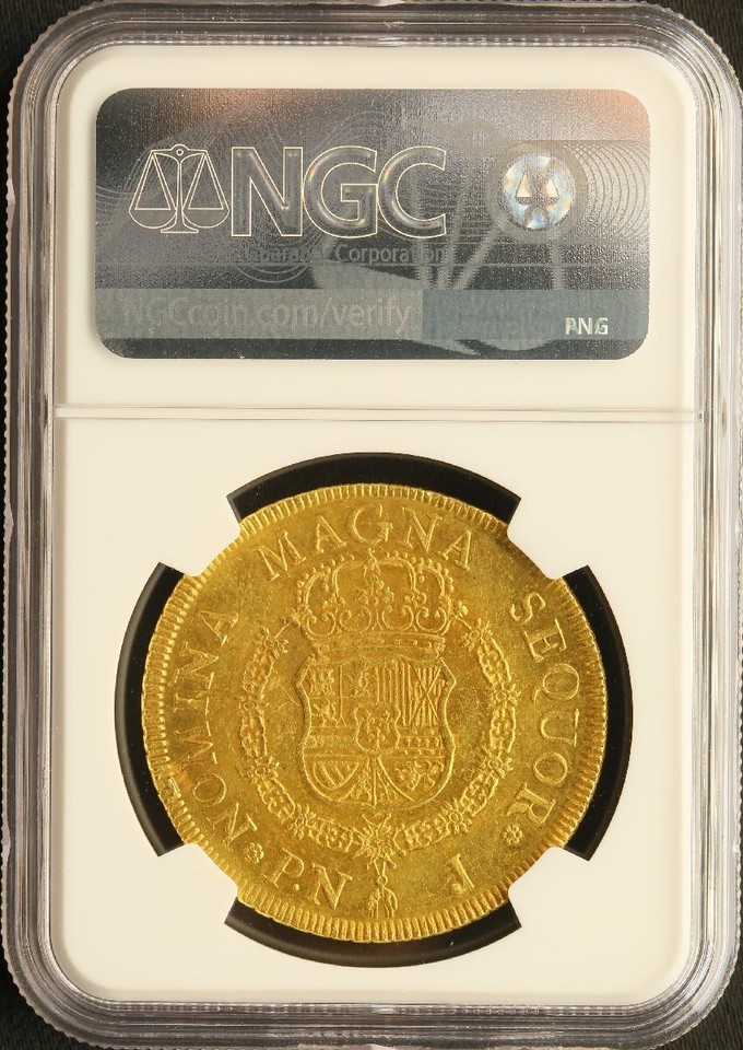 Antique Coin Colombia 1759 PN J Fernando VI Popayan 8 Escudo Gold Coin ...