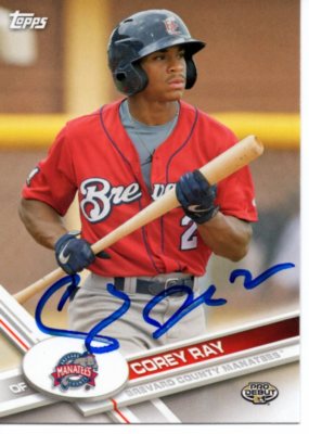 Corey Ray Milwaukee Brewers 2017 Topps Pro Debut Signed Card | eBay