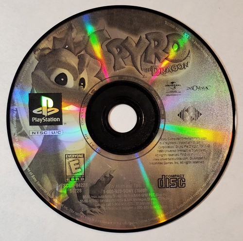 1998 Spyro the Dragon PlayStation PS1 Video Game Loose Disc Only ...